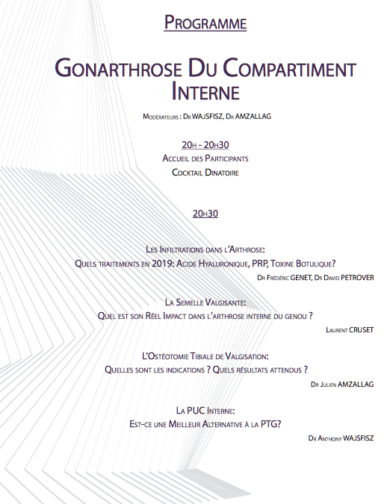 EPU Clinique Drouot: GONARTHROSE DU COMPARTIMENT INTERNE - Groupe ... EPU Clinique Drouot: GONARTHROSE DU COMPARTIMENT INTERNE - Groupe ...